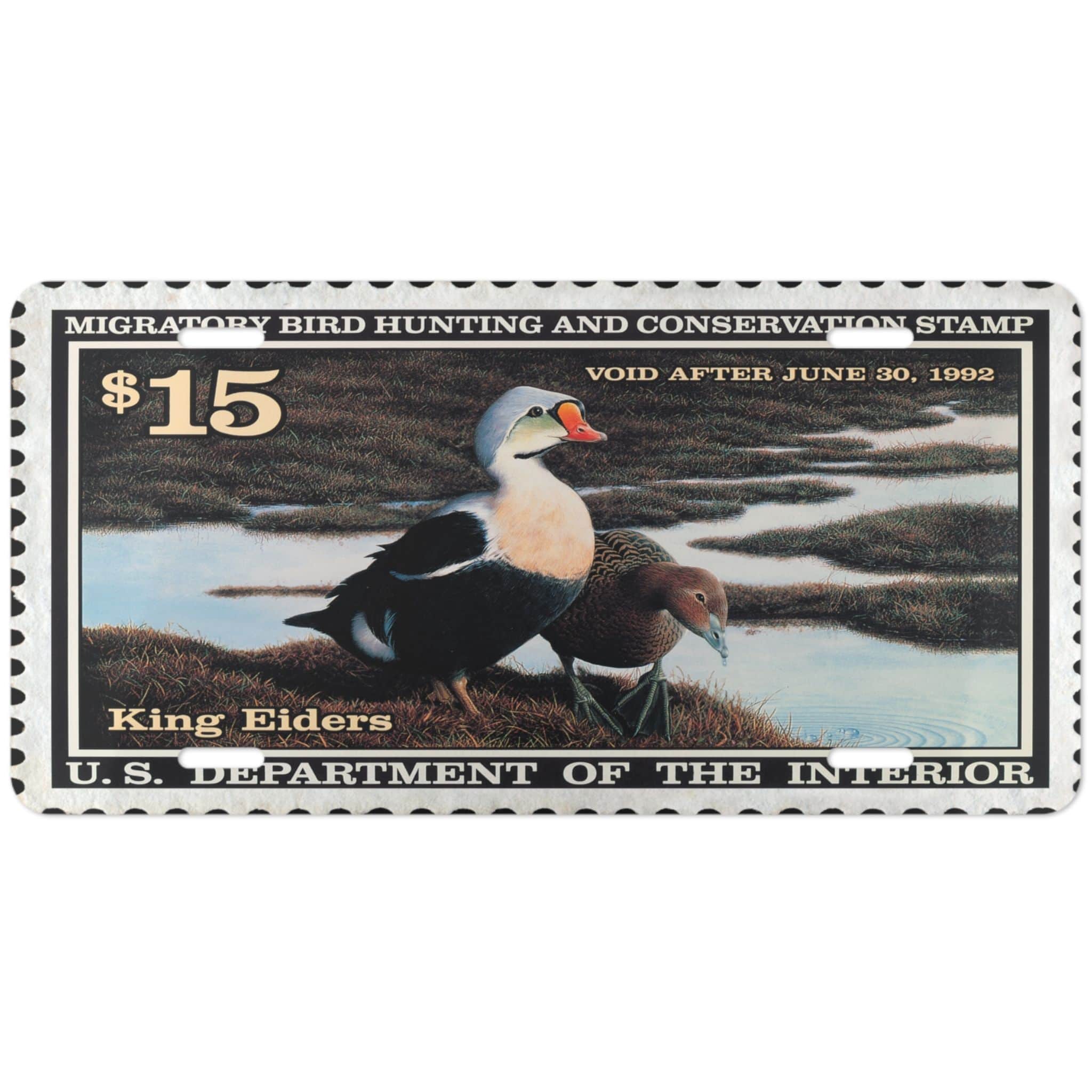 Official 1991-1992 Federal Duck Stamp - Vanity Plate